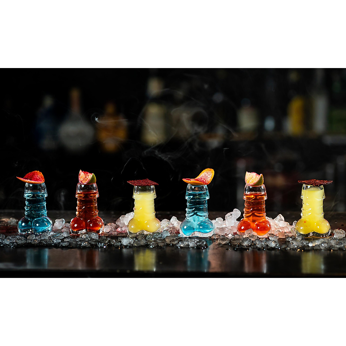 Shot glasses, glasses set 6 pack for whiskey, vodka, tequila, liquor, bachelorette party, funny gifts, 1.35 oz/40 ml -each