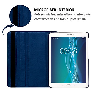 Case for Samsung Galaxy Tab A 9.7 inch 2015 (SM-T550 T555 SM-P550 P555) - 360 Degree Rotating Stand Case Smart Protective Cover,with Stylus Pen,Screen Film (Deep Blue)
