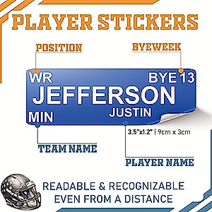 MAYSPORTS Extra Large Fantasy Football Draft Board 2023-2024 Kit - 5.3ft x 4.1ft Board, 596 Player Labels, 2023 Top Rookies, FA Players, Schedule Included- Color Edition[14 Teams 20 Rounds]