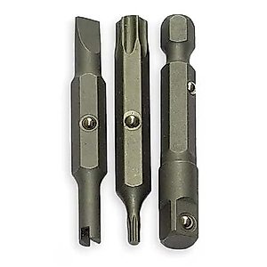 3 Piece Screwdriver Bit Set, 1/4"
