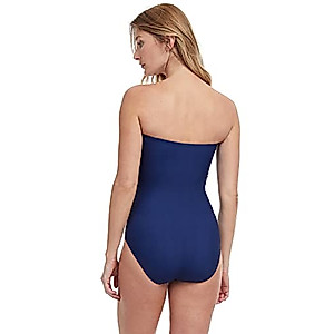 Gottex Women's Standard Dolce Vita Bandeau One Piece, Navy/Pink, 42