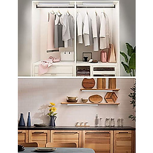 Joyzy Motion Sensor Closet Lighting with Germany Osram Beads, Eye Protection Design for Under Cabinet Lights Automatic Wireless Lighting, LED Rechargeable Night Lighting for Wardrobe Pantry Light