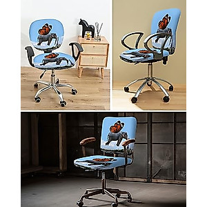 Big buy store Office Chair Cover Butterfly Elephant Desk Chair Cover Stretch Elastic Universal Computer Chair Covers Funny Animal Stretch Rotating Chair Slipcovers Protectors