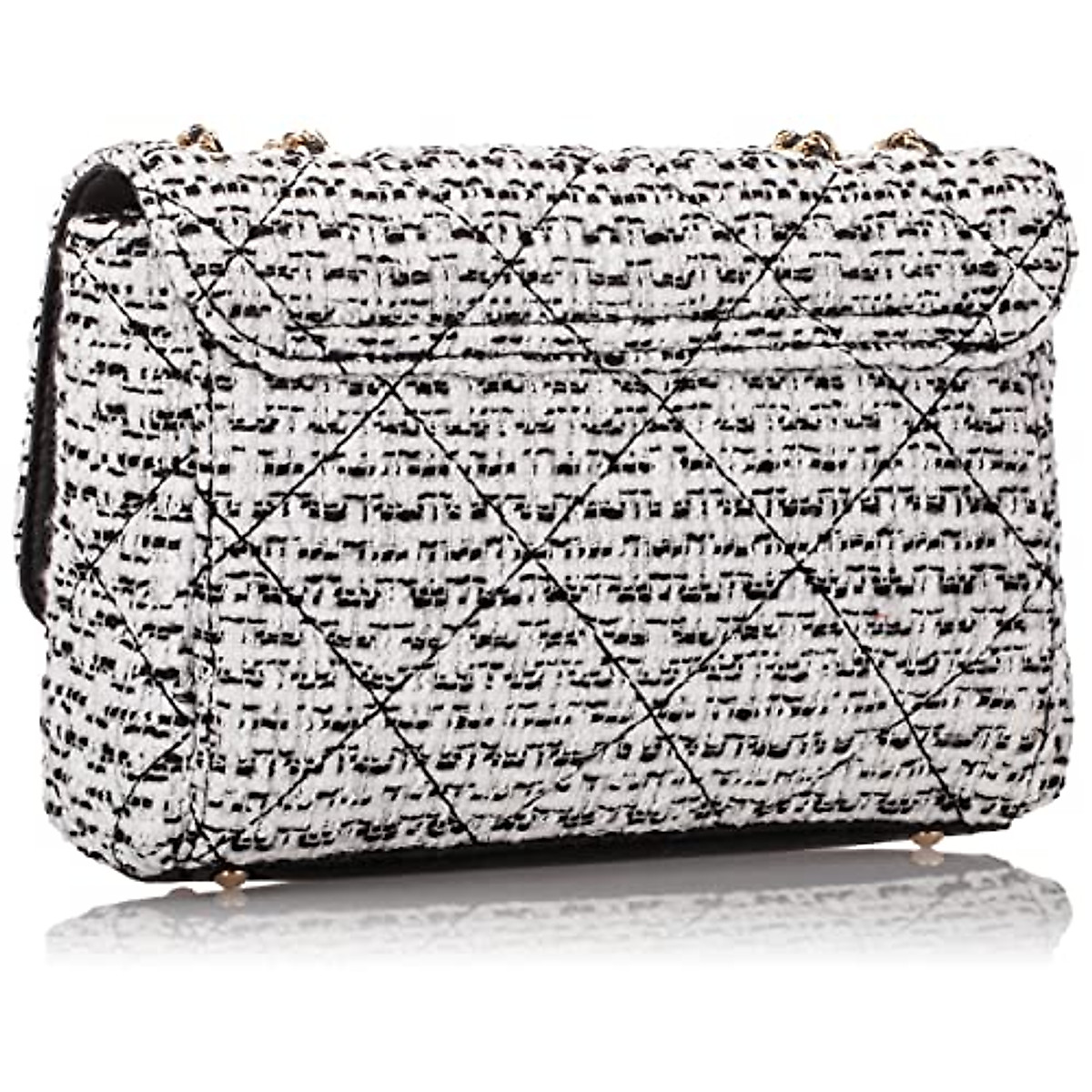 GUESS Cessily Convertible Crossbody Flap Black/White One Size