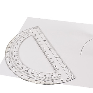 Westcott 6-Inch Plastic 180 Degree Protractor, Clear