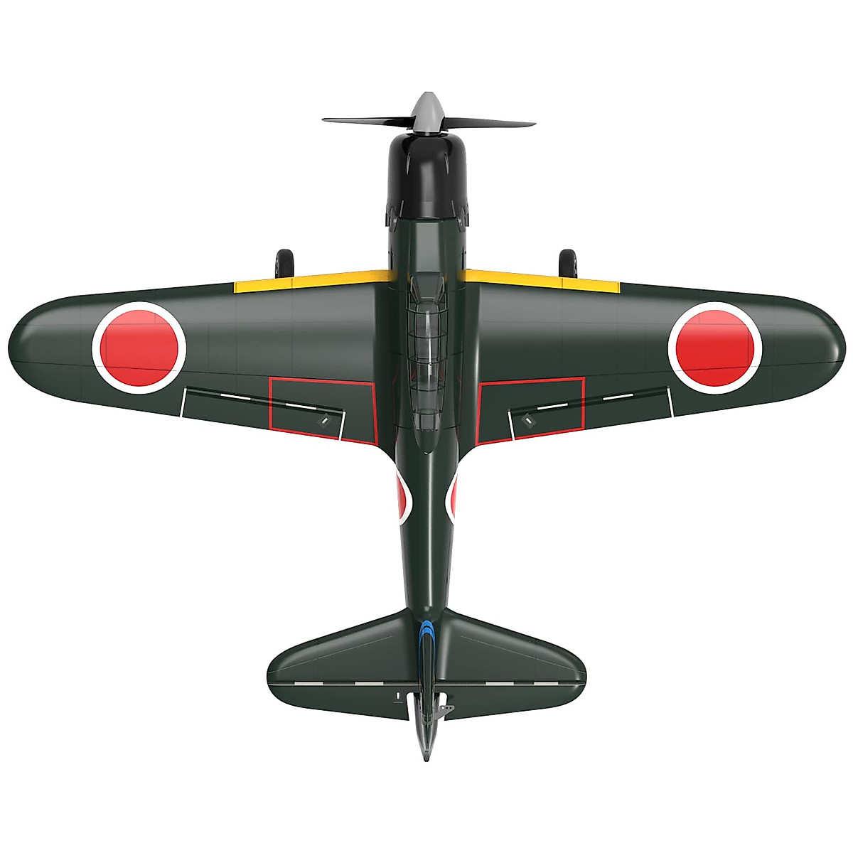 Fremego RC Plane VOLANTEX A6M Zero Fighter 2.4G 4CH Romote Control Airplane with 6-Axis Gyro Stabilizer Aerobatic 2 Batteries