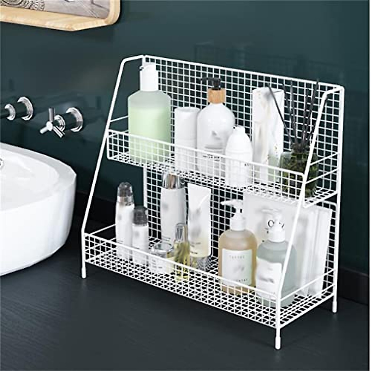 SLNFXC Storage Rack Toilet Bathroom Washstand Shelf Multi-Layer Desktop Pool Gap Bracket