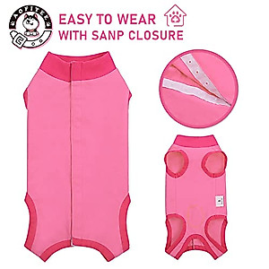 AOFITEE Dog Recovery Suit, Dog Surgical Recovery Suit for Female Dogs After Surgery, Breathable Dog Onesie for Surgery Abdominal Wounds, Dog Cone E-Collar Alternative for Male Female Anti Licking