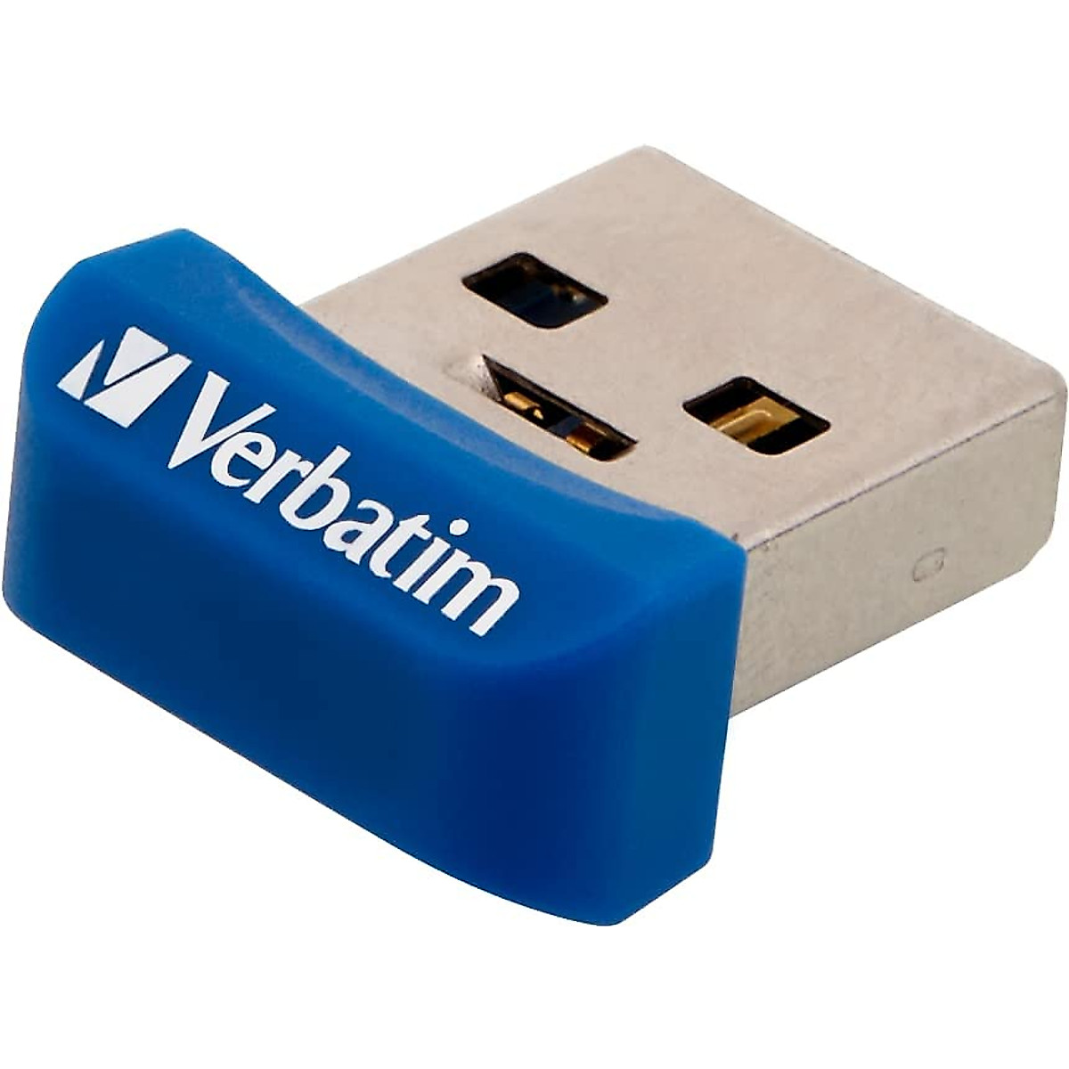 Verbatim 16GB Store 'n' Stay Nano USB 3.2 Gen 1 Flash Drive Snag-free Low Profile Thumb Drive with Microban Antimicrobial Product Protection - Blue 98709