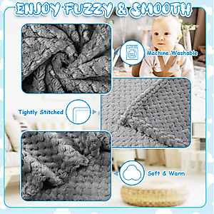 Kenning 4 Pcs Baby Fuzzy Blanket for Boys and Girl Warm Throw Blanket Soft Fleece Toddler Blanket Thermal Receiving Blankets