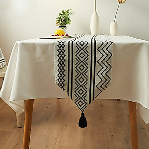 Kitchen Table Decor, Chenille Geometric Lines Table Runner, Table Decoration for Holiday Party, for Dining Rooms, Kitchens, Parties, Weddings, and More,70 Inches#