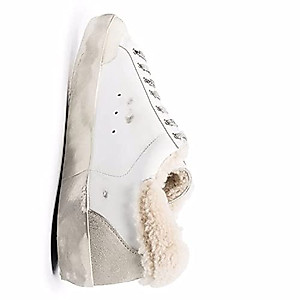Golden Goose Super-Star Penstar Leather Upper Suede Star and Spur Mens Sneaker GMF00175-F002150-10276-41 White/Grey