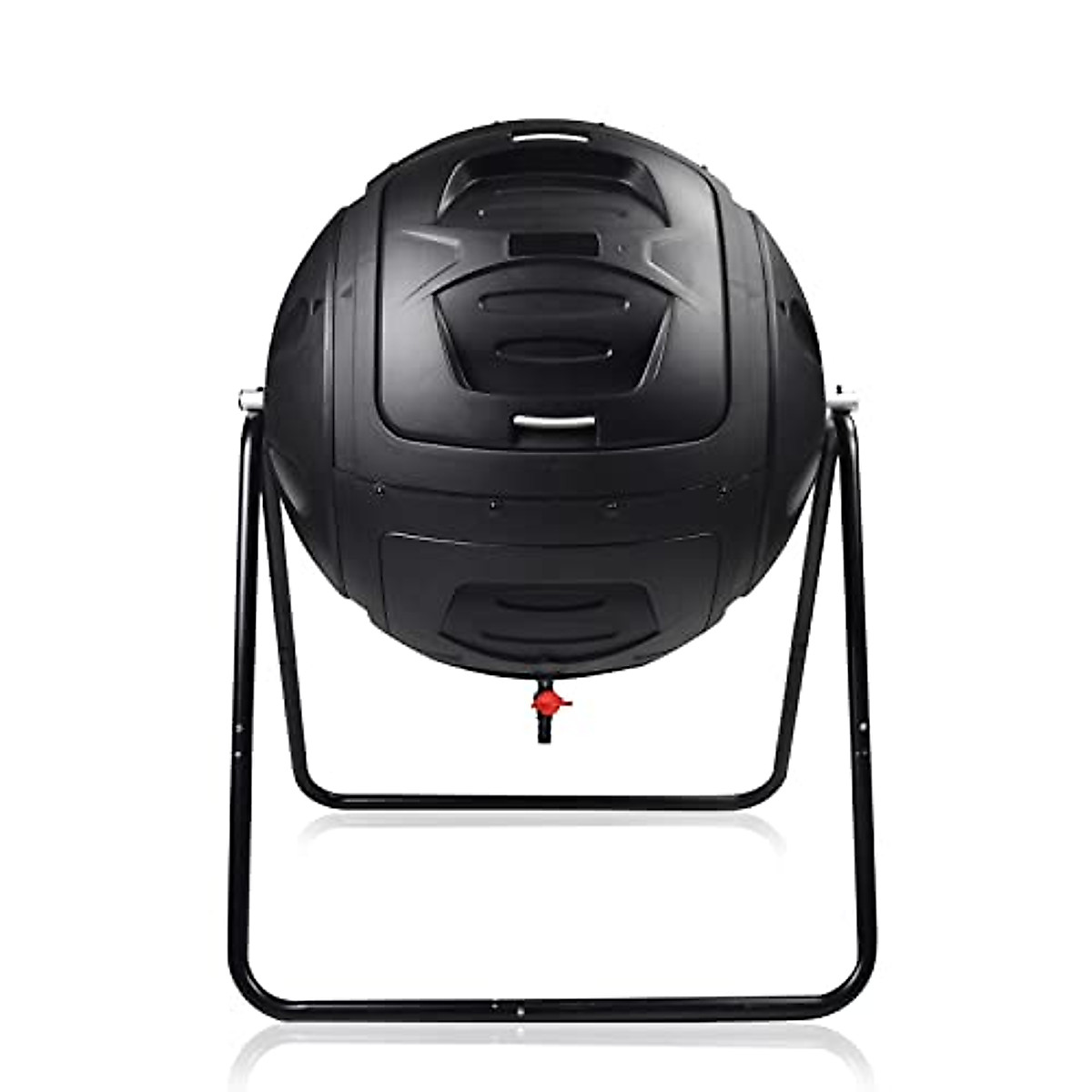 SQUEEZE master Light Weight Spherical Compost Bin Tumbler Outdoor Garden- Quick Assembly -with Drain Plugs to Collect Liquid-Fast Composting (35 Gallon,Black)