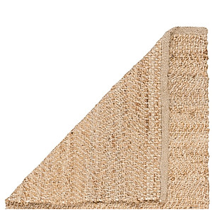 Nautica - Textured Jute Handmade | Modern Home Décor | Accent Rug | Measures - 27" x 45" | Natural
