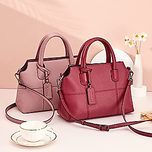 Kattee Genuine Leather Handbags for Women, Soft Hobo Satchel Shoulder Crossbody Bags Ladies Purses