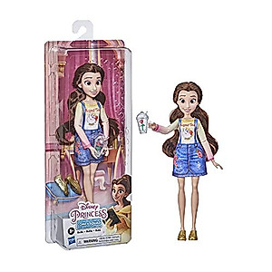Disney Princess Comfy Squad Belle Fashion Doll, Toy Inspired by Ralph Breaks The Internet, Casual Outfit Doll, Girls 5 and Up, White