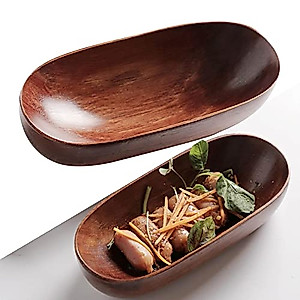GEEKLLS Breakfast Tray Wooden Dried Fruit Dish Solid Wood Tableware Food Serving Tray Pcs Long Handle Wooden Mixing Spoon