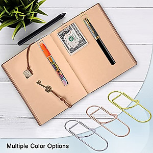 Wisdompro Pen Clip, 12 Pack Stainless Steel Pen Clip Holder for Notebook, Books, Journal, Clipboard, Paper, etc. - Fits Almost Any Pen Size (Rose Gold)