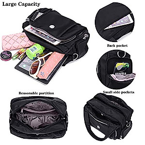 MINTEGRA Crossbody Bag for Women Waterproof Handbag Multi-Pocket Nylon Travel Shoulder Purse