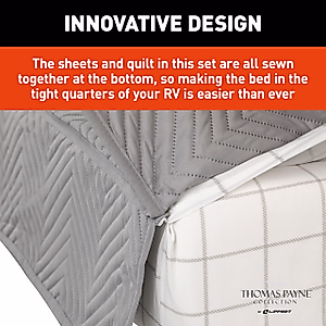 Lippert Easy Zzzs™ RV Bedding Set - Queen, Grey