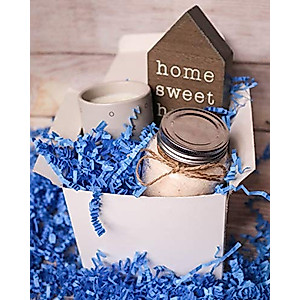 MagicWater Supply Crinkle Cut Paper Shred Filler (2 oz) for Gift Wrapping & Basket Filling - Sky Blue