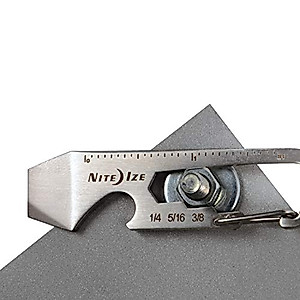 Nite Ize KMT-11-R3 Sized Easily attaches to an existing Chain or Strap DoohicKey Key Keychain Multi-Tool (1 Pack), One, Stainless