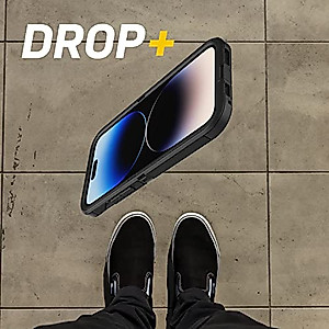 OtterBox iPhone 14 Pro (ONLY) Defender Series XT Case - BLACK , screenless, rugged , snaps to MagSafe, lanyard attachment