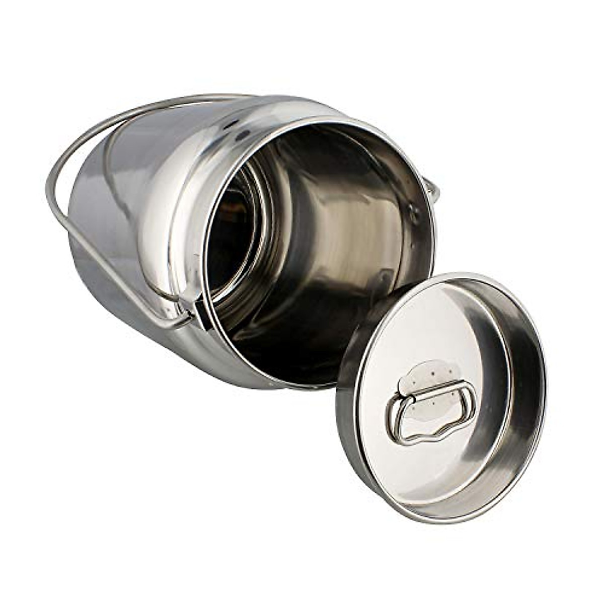 Rural365 Metal Milk Jug, 4 Liter (1 Gal) - Stainless Steel Jug, Rustic Milk Cans with Lid, Old Fashion Milk Jug Vases