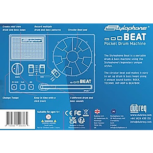 Stylophone Beat - Compact Stylus Drum Machine | 4 Drum Kits & 4 Bass Sounds | Rhythm Machine Beat Maker | Drum Loop Machine