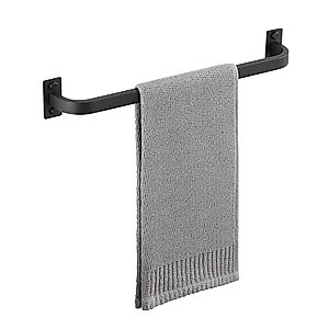 Towel Bar for Bathroom,16 inch Towel Rack Wall Mounted,Heavy Duty Hand Towel Holder Organizer Single Towel Rod Stainless Steel,Matte Black Finished