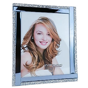 BANQLE Crystal Glass Picture Frames, Photo Frames Display for Wall or Tabletop, Present Photos 4x6 6x8 and 8x10 inches (Crystal)