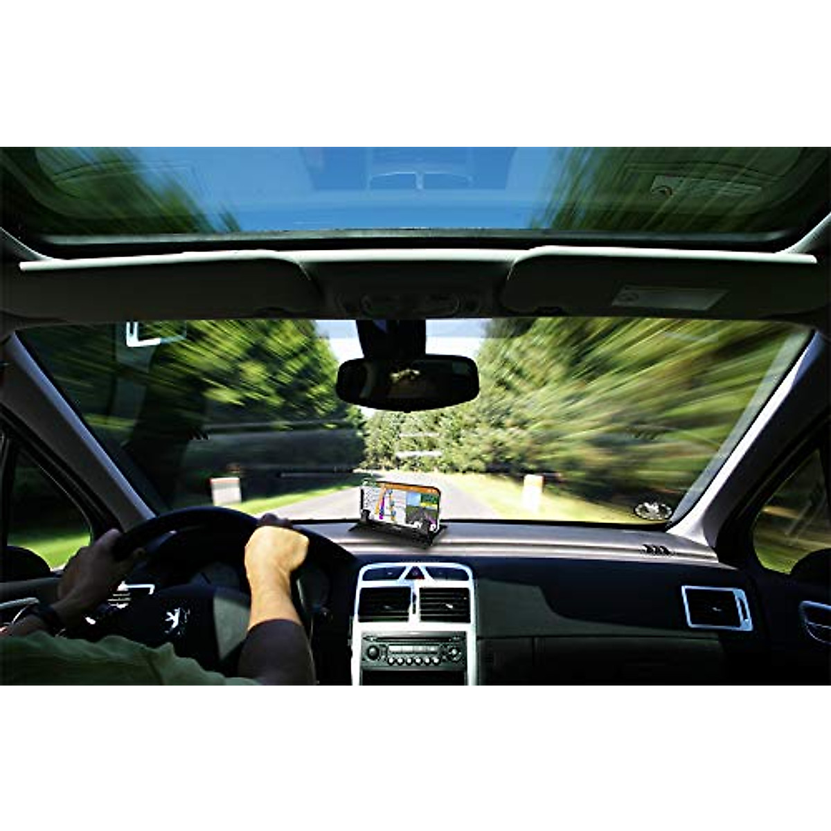 Cell Phone Holder for Car, AONKEY Dashboard Car Pad Mat Vehicle GPS Mount Universal Fit All Smartphones, Compatible iPhone Xs/XS Max XR X 6S 7/8 Plus, Galaxy Note 9/8 S8/S9/S10 Plus J7 J3, Pixel 3 XL