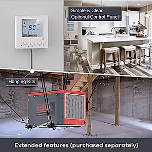 Abestorm Energy Star Commercial Dehumidifiers with Pump and Hose, 70 PPD Crawl Space dehumidifiers, up to 1,000 sq. ft. Compact, Portable, Auto Defrost, Memory Starting, 5 Years Warranty