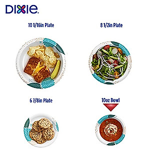 Dixie Paper Bowls, 10oz, Dessert or Light Lunch Size Printed Disposable Bowl, 36 Count (Pack of 8)