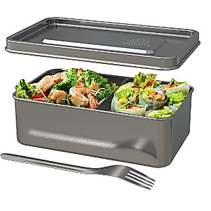 Umami Bento Lunch box Bundle, Bento Box for Adults w/Utensils, 40 oz & 32 oz, Cute Stainless Steel Lunch Container that is Microwave-Safe Great for Meal Prep