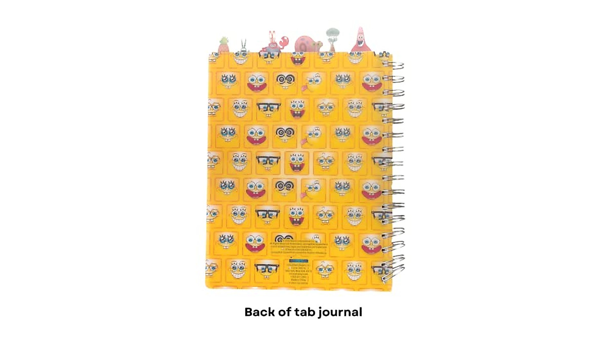 Spongebob Squarepants Tab Journal - 144 Lined Pages