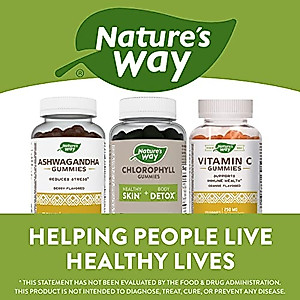 Nature’s Way Chlorophyll Gummies, Healthy Skin and Body Detox*, Orchard Fruit Flavored, 60 Gummies