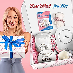 Coffee Mug Warmer, Coffee and Mug Warmer for Desk Auto Shut Off, Candle Cup Warmer with Heated Coffee Mug, Coffee Warmer with Mug Set for Tea Milk, Birthday Gifts for Women Mom Girl