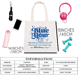 CMNIM Blue ’ Hour Inspired Tote Bag TomorrowXT Album Kpop Merchandise Korean Music Gift for Kpop Lover Party Favor (Blue ’ Hour Inspired Tote Bag)