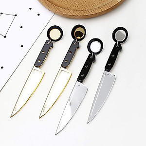 Exaggerated Hip Hop Earrings For Women Jewelry Gold Long Knife Earrings Simulation Acrylic Punk Ear Accessories (Long Knife Earrings(Gold))