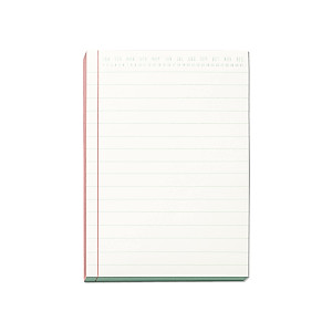 DesignWorks Ink 5" x 7" Coral & Blue Colorblock Tear Off Notepad - Cute Memo Pad with 120 Tear Off Planner Sheets for Notes & Reminders | Aesthetic Desk Accessories & Office Supplies (PP57-2024)