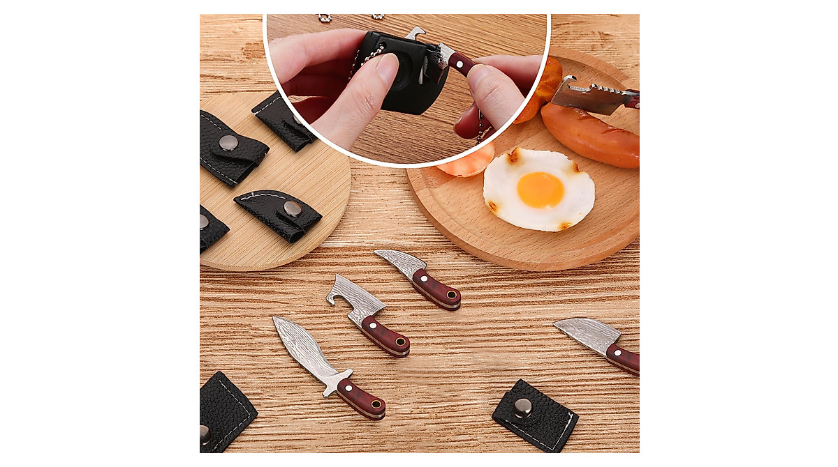 Qunclay Mini Pocket Knife Set - 11 Stylish Tools