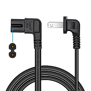 NTQinParts Replacement 5FT 90° Right Angle 2Prong AC Power Cord Cable for Bose Home Speaker 500 Smart Bluetooth Speaker ‎795345-1100