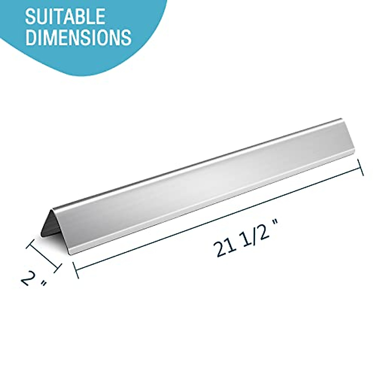 21.5 Inch Stainless Steel Flavorizer Bars for Weber Spirit E-210 Spirit 200 Series,7535 Heat Plate Replacement for Weber Grill Parts,5 Pack