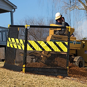 Notch Tri-Guard Heavy-Duty Nylon Coated Durable 3-Section Debris Containment Mesh Barrier for Controlling Chips When Grinding Stumps and Chipping Brush (Total Dimensions: 121” Wide x 45.5” high)