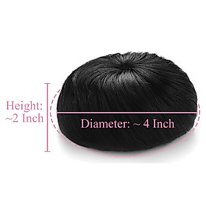 Onedor Synthetic Fiber Hair Extension Chignon Donut Bun Wig Hairpiece (4# - Dark Brown)