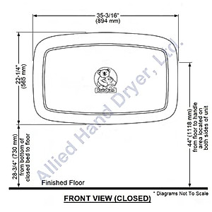 Koala Kare KB200-05 Horizontal Baby Changing Station - White Granite by Koala Kare