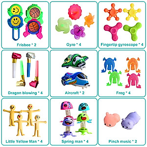 Party Favors for Kids, 64 Pcs Easter Small Toys Prizes Bulk, Easter Basket Goodie Bag Stuffers, Pinata Easter Egg Fillers, Treasure Box Toys for Classroom, Prize Box Birthday Gift Bag Student Rewards