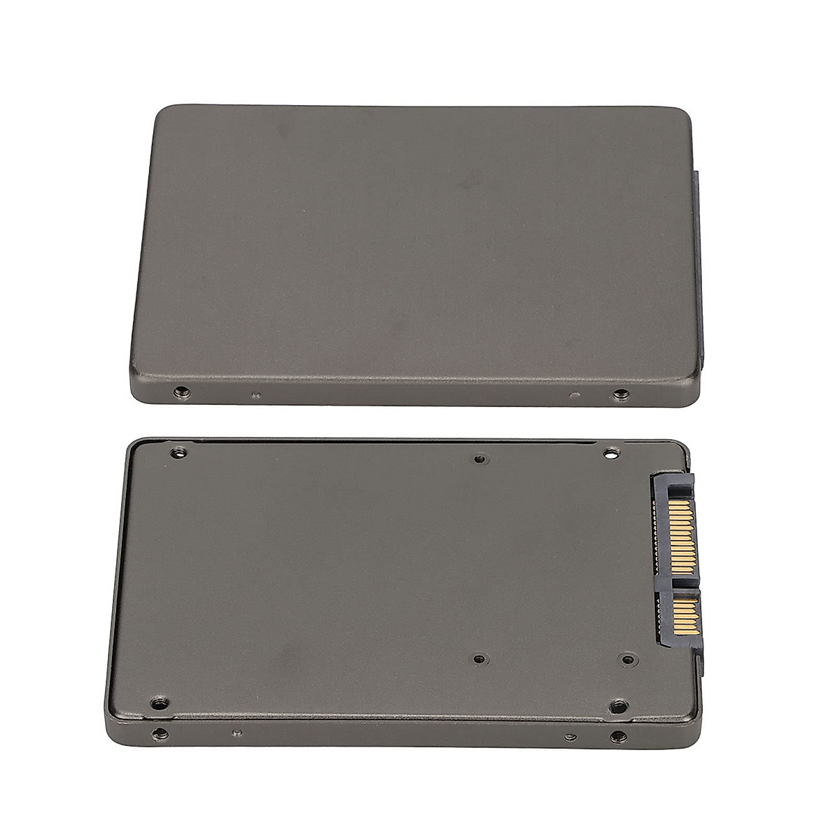 SSD Enclosure Sandblasting Oxidation Staining SSD Hard Drive Adapter Box 6Gbps Ultra Thin for Computer for Hard Drive (Gray)