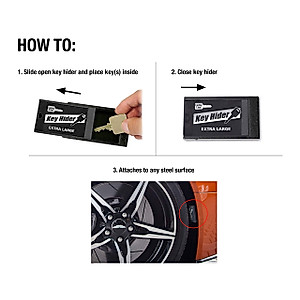 Lucky Line Extra Large Magnetic Key hider Case Key Holder for Large Keys (9121)
